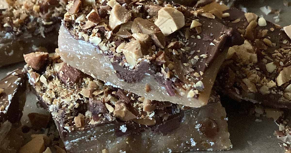 Easy Homemade English Toffee | brooksidekitchen.com